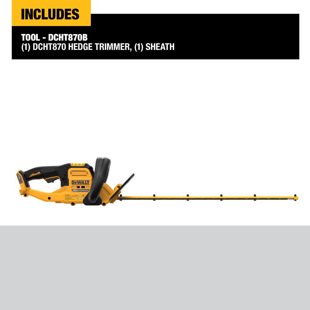 DEWALT 60V MAX 26in Hedge Trimmer Brushless Cordless (Bare Tool) DCHT870B - Acme Tools