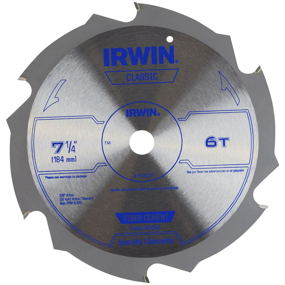 Irwin 7-1/4 In. 6T Fiber Cement Saw Blade 15702ZR - Acme Tools