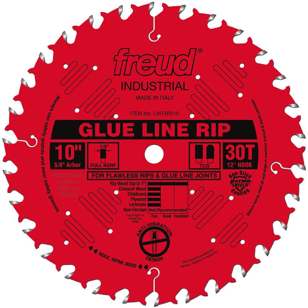 Freud 10in Glue Line Rip Blade LM74R010 - Acme Tools