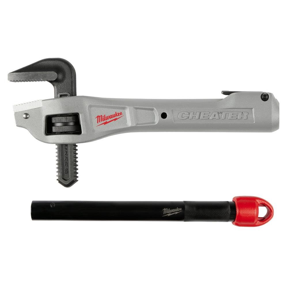 Milwaukee CHEATER Pipe Wrench Aluminum Offset Adaptable 48-22-7322 from ...