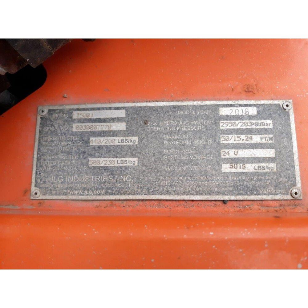 JLG Tow-Pro T500J 50 ft Electric Towable Boom Lift - Used 2016 T500J ...