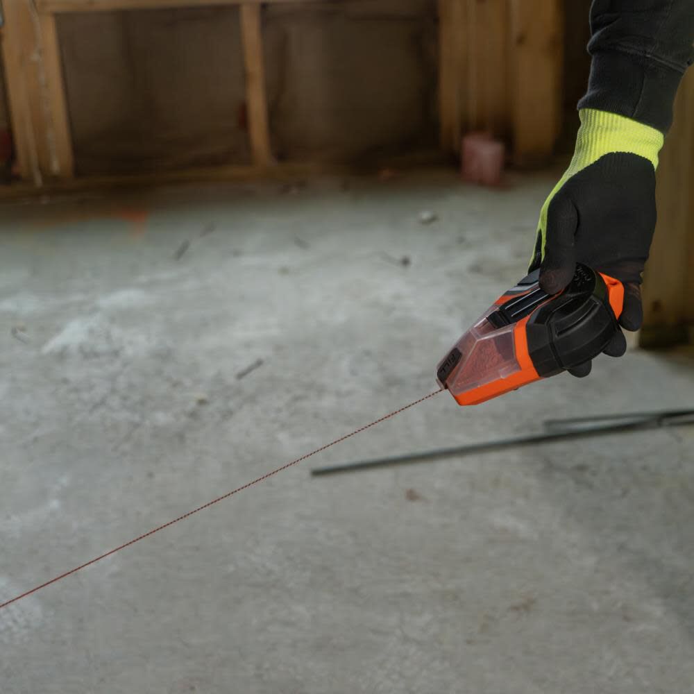 Klein Tools 50ft Auto-Retracting Chalk Line, Red CHLK50R - Acme Tools