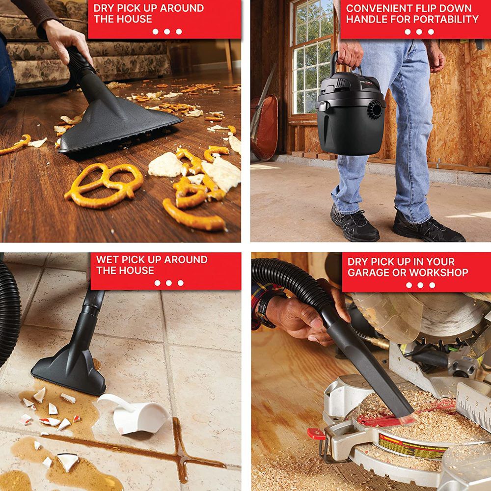 Shop Vac Micro Wet/Dry Vacuum 1 Gallon 1.0 Peak HP 2021005 from Shop ...