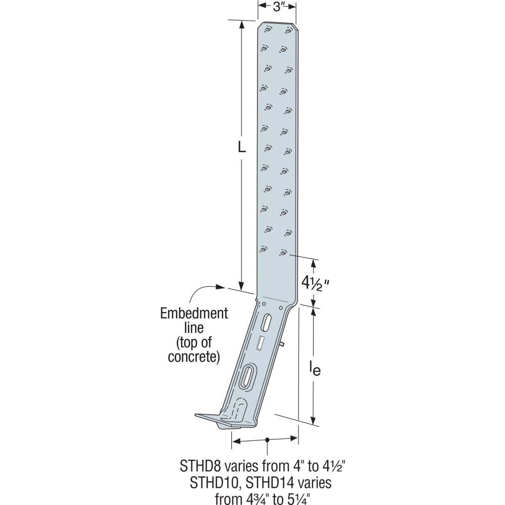 Simpson Strong-Tie 12 Gauge 3 x 26-1/8 In. Zinc Galvanized G90 Strap ...