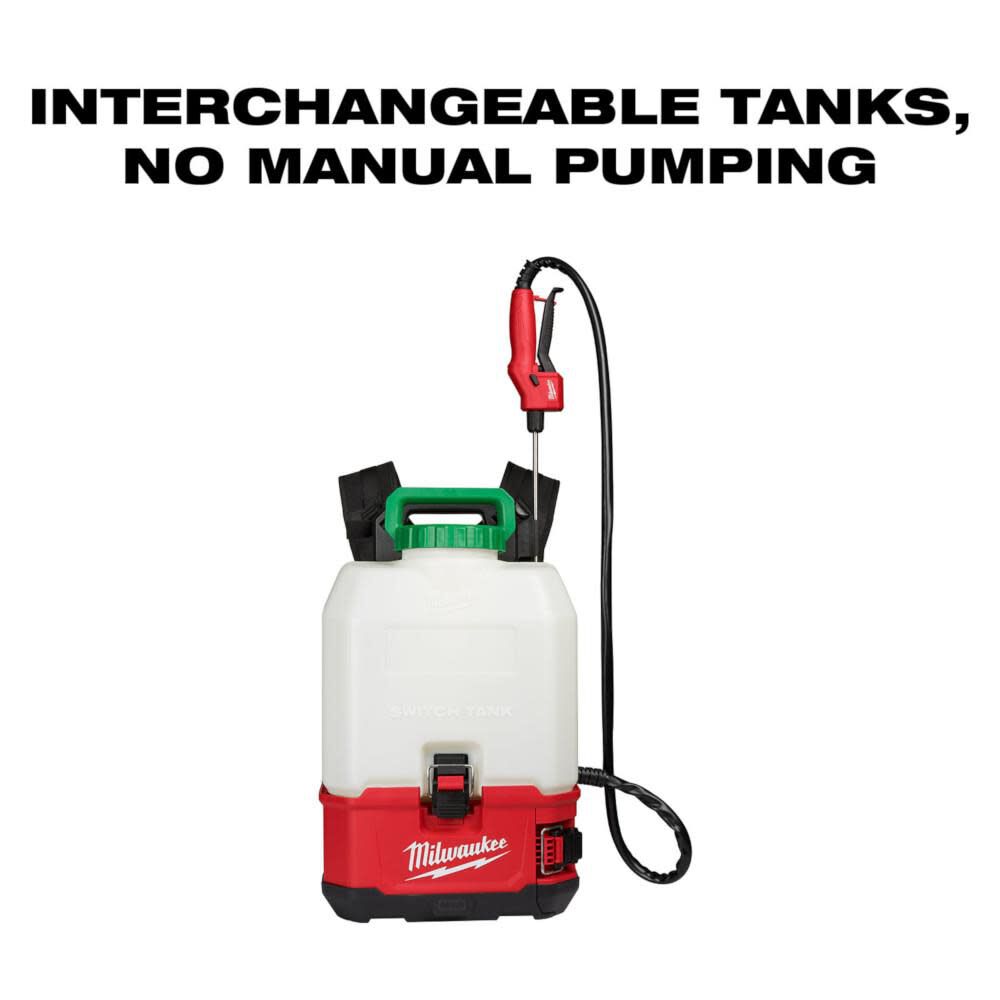 Milwaukee M18 SWITCH TANK 4 Gallon Backpack Sprayer (Bare Tool) 2820 ...