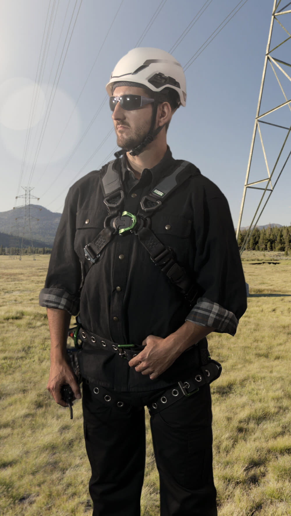 MSA Safety Works V Gard H1 Safety Helmet Novent Black Fas Trac III ...