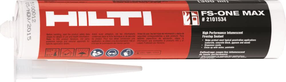 Hilti FS-ONE MAX 20Oz Fire Caulk UL Listed 2101532 - Acme Tools