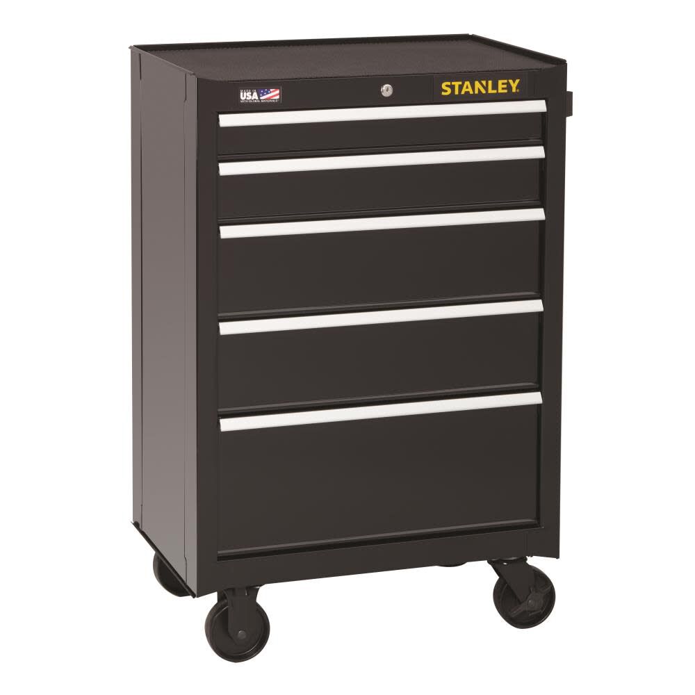 Stanley 26 in. W 300 Series 5-Drawer Rolling Tool Cabinet STST22753BK ...