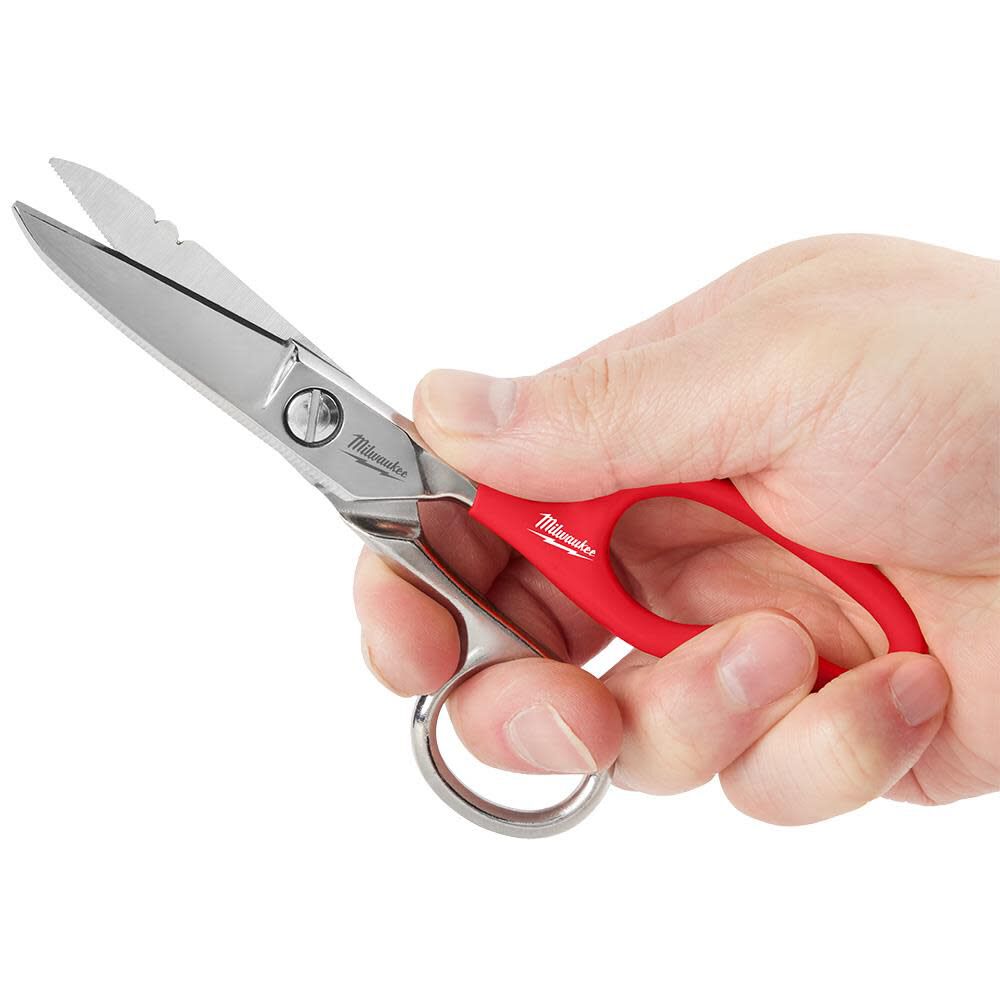 Milwaukee Electrician Scissors with Extended Handle 48-22-4049 - Acme Tools