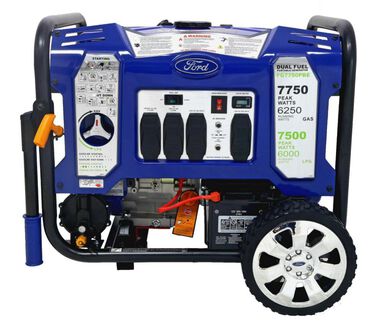 Ford 11050/9000-Watt Dual Fuel Gasoline/Propane Powered Electric/Recoil ...