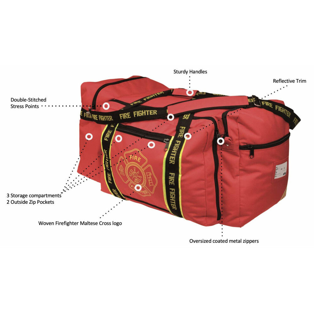 Occunomix Firefighter Gear Bag Red with Firefighter Emblem OK-3000 from ...