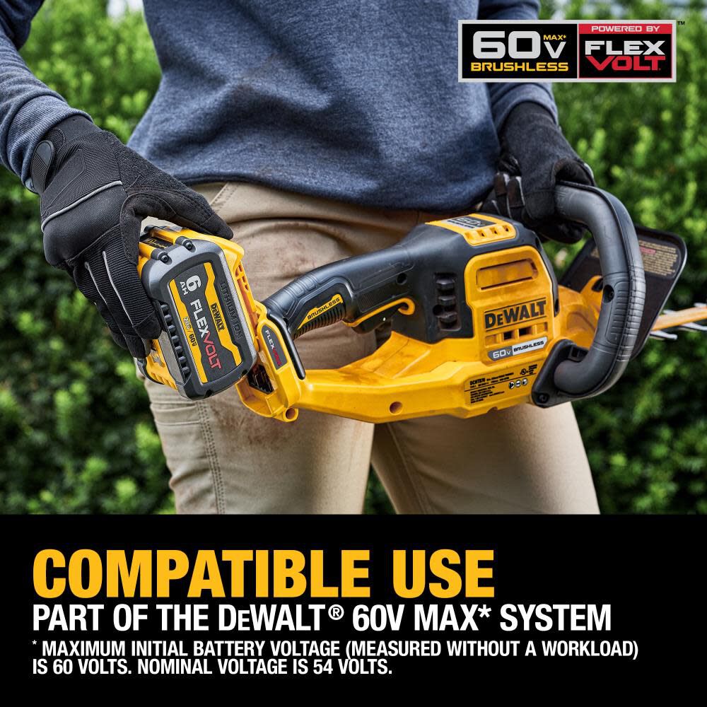 DEWALT 60V MAX 26in Hedge Trimmer Brushless Cordless (Bare Tool) DCHT870B - Acme Tools