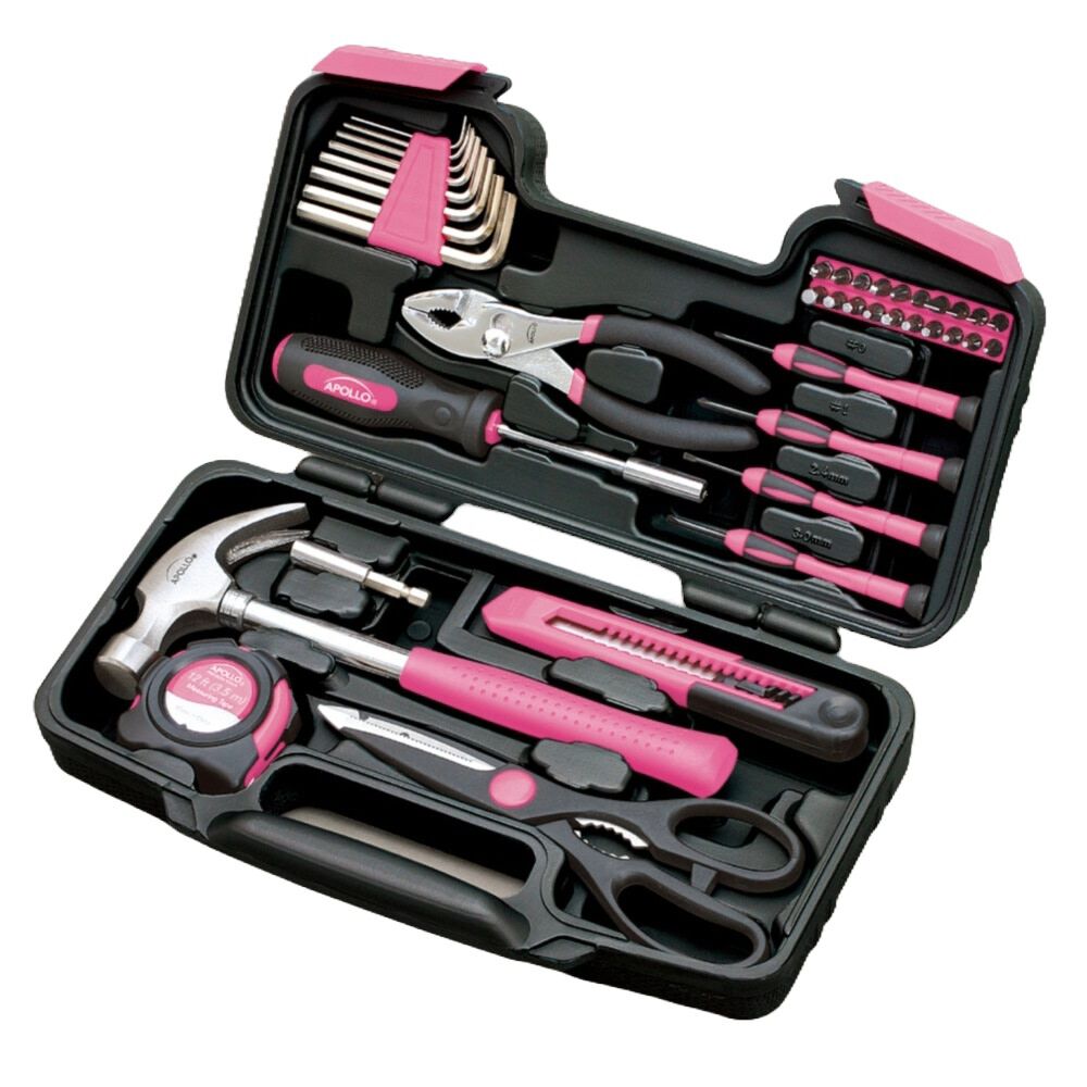Apollo Precision Tools 39 Piece General Tool Set - Pink DT9706P - Acme ...