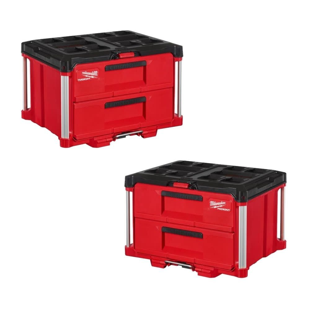 Milwaukee PACKOUT Drawers Tool Box 2 Drawer Bundle 48-22-8442X2 - Acme Tools
