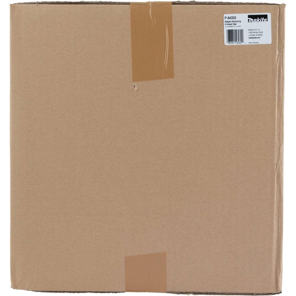 Makita MAKPAC 6 Drawer Interlocking Case 8 1/2in x 15 1/2in x 11 5/8in ...