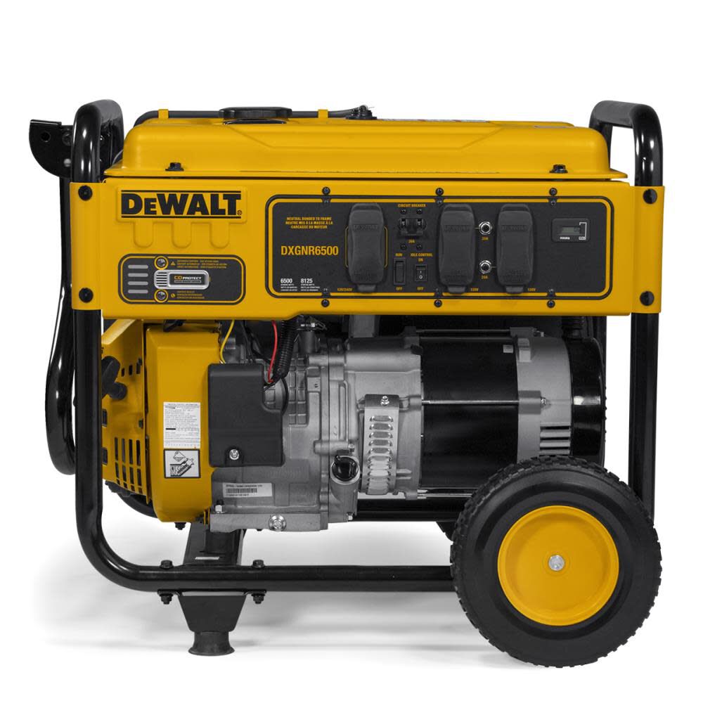 DEWALT 6500 Watt Portable Gas Generator - DXGNR6500 PMC166500 from ...