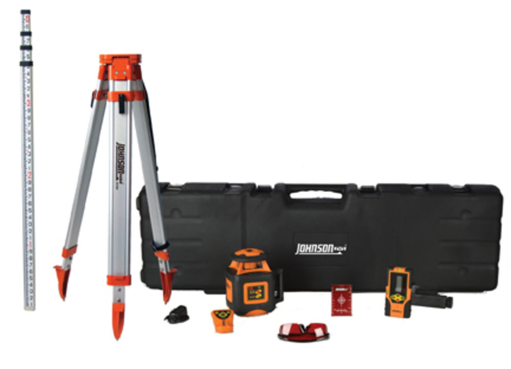 Johnson Level High Accuracy Dual Slope Rotary Laser System 40-6541 ...