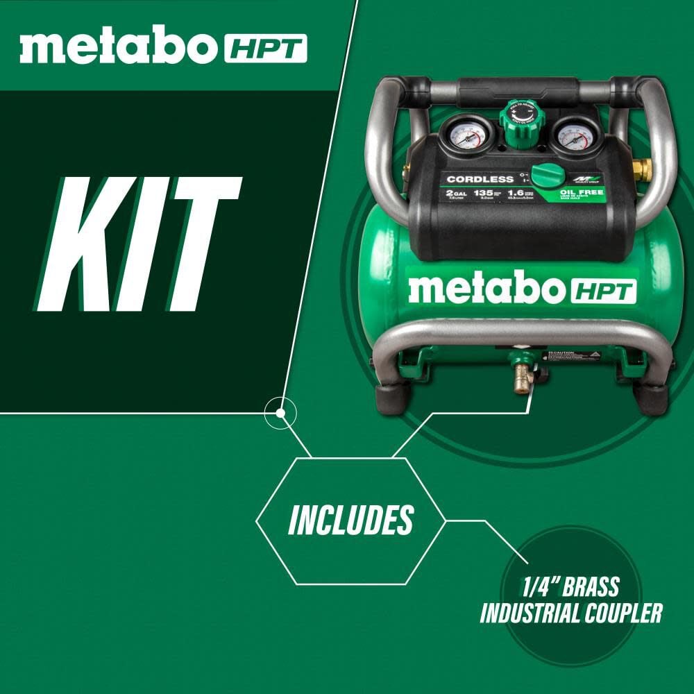 Metabo HPT 36V MultiVolt 2 Gallon Cordless Compressor (Bare Tool ...