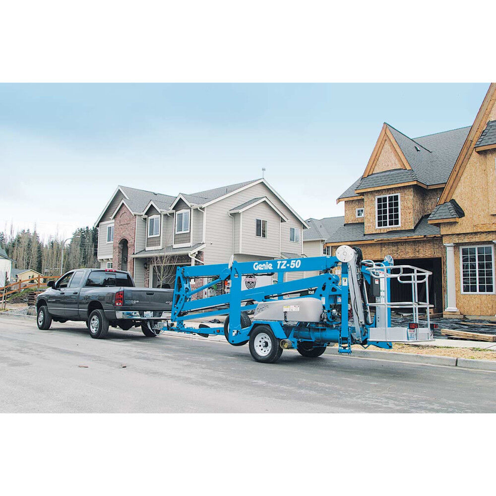 Genie 50 Ft. Trailer Mounted Articulating Boom Lift TZ-50 DC - Acme Tools