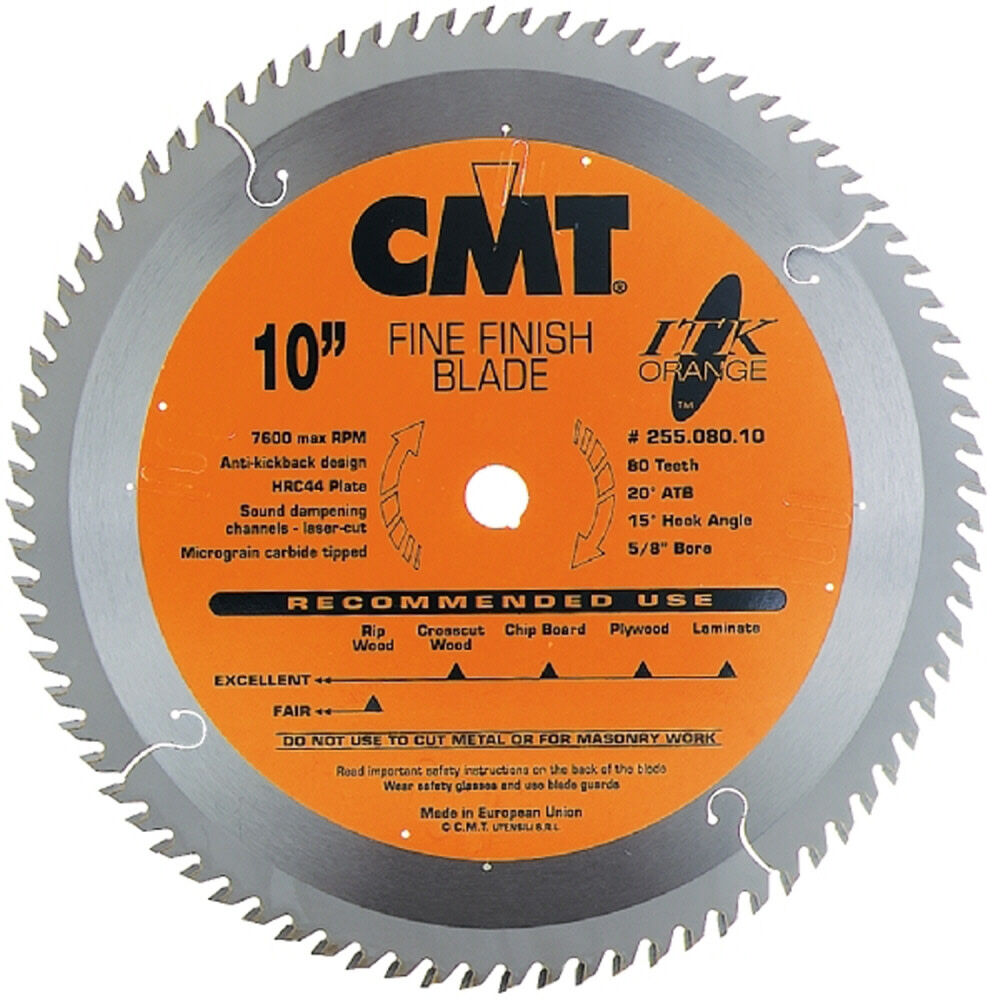 CMT 12 In x 96 x 1 In ITK Fine Finish Blade 255.096.12 - Acme Tools