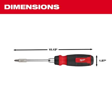 Milwaukee 14-in-1 Ratcheting Multi-Bit Screwdriver 48-22-2903 - Acme Tools