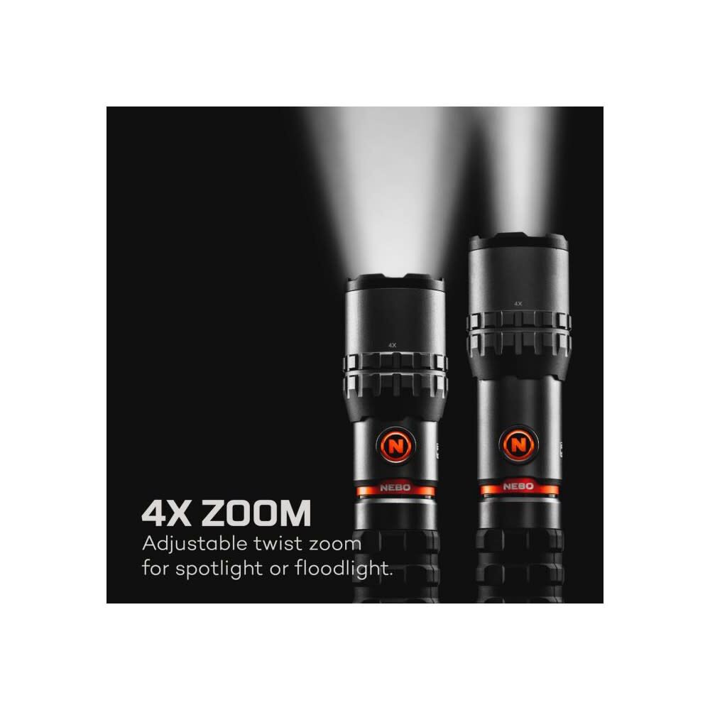 Nebo Handheld Flashlight 2000 Lumens USB-C Rechargeable LED NEB-WLT ...