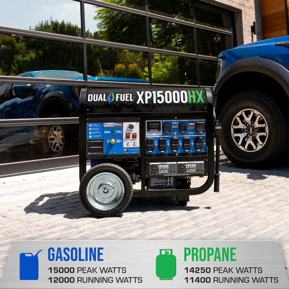 Duromax 15000-Watt Dual Fuel Hybrid Portable Generator XP15000HX - Acme ...