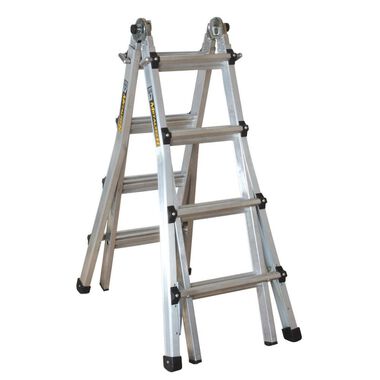 Metaltech 17ft Telescoping Multi-Position Ladder Aluminum Grade 1A E ...