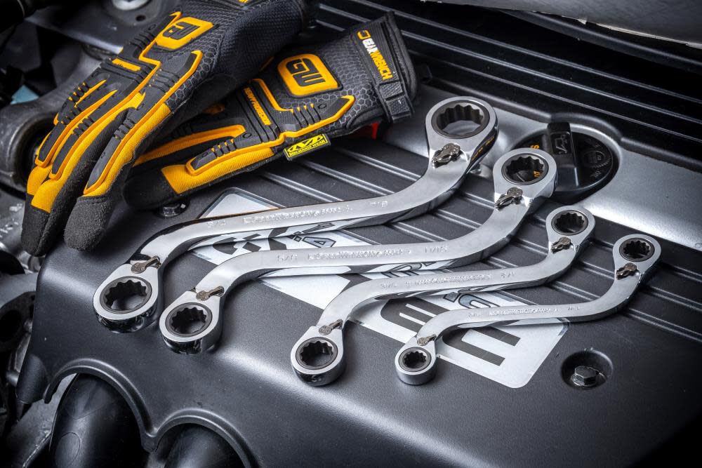 GEARWRENCH 4 pc SAE S-Shape Reversible Double Box Ratcheting Wrench Set 85399 - Acme Tools