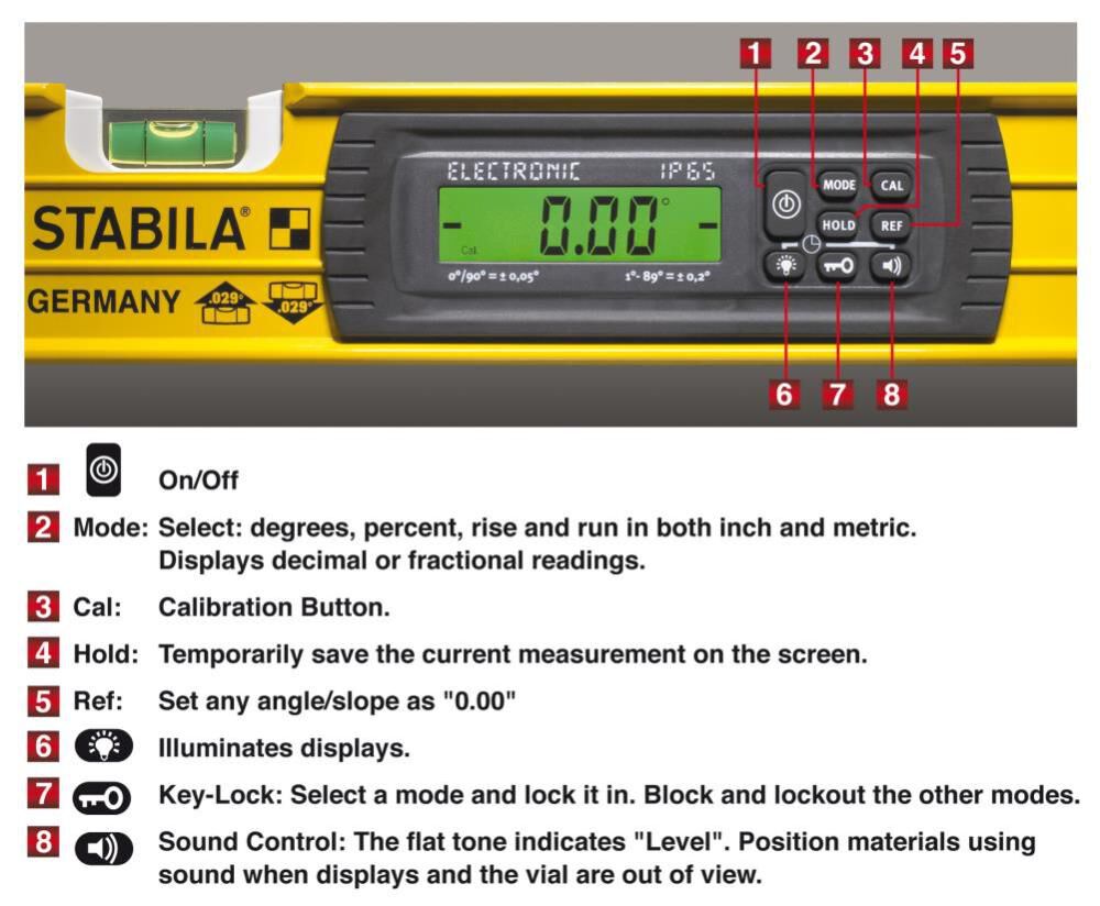 Stabila 48 inch Type 196-2 Digital TECH Level Tool 36548 from Stabila ...