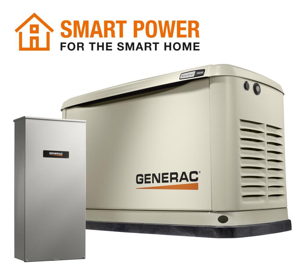 Generac Guardian 18kW Home Back Up Generator with Whole House Switch ...