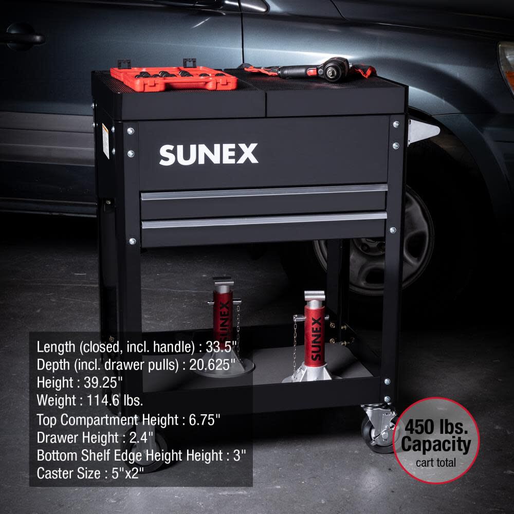 Sunex Compact Slide Top Utility Cart 8035 from Sunex - Acme Tools