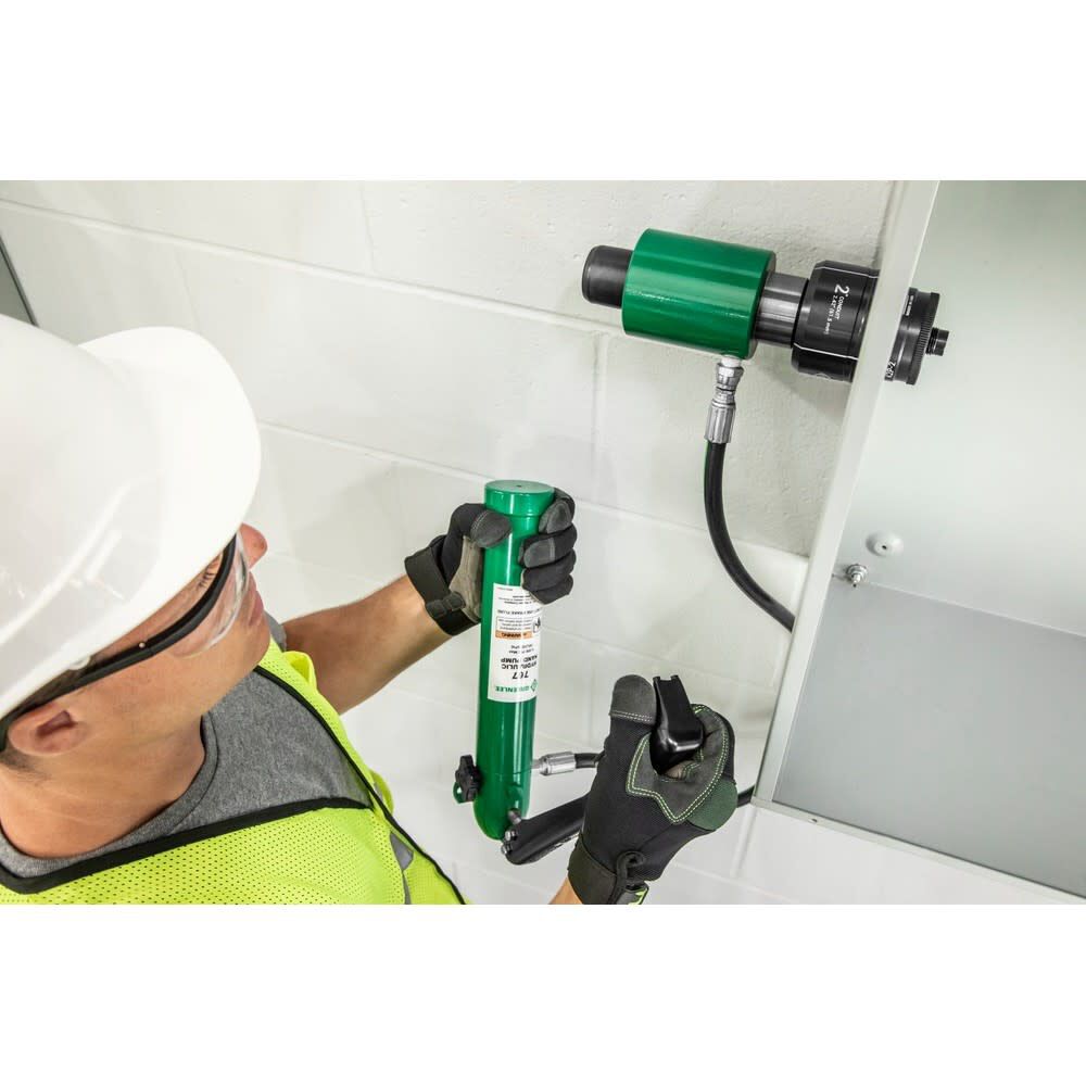 Greenlee 11 Ton Hydraulic Knockout Kit with Hand Pump and Slug-Buster ...