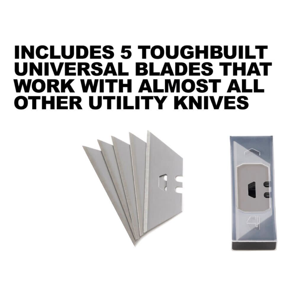 Toughbuilt Scraper Utility Knife with 5 Blades TB-H4S5-01-BES - Acme Tools