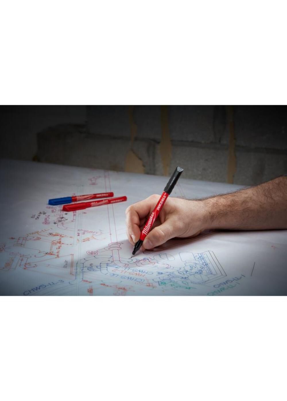 Milwaukee 4 pk INKZALL Black Ultra Fine Point Pens 48-22-3164 - Acme Tools