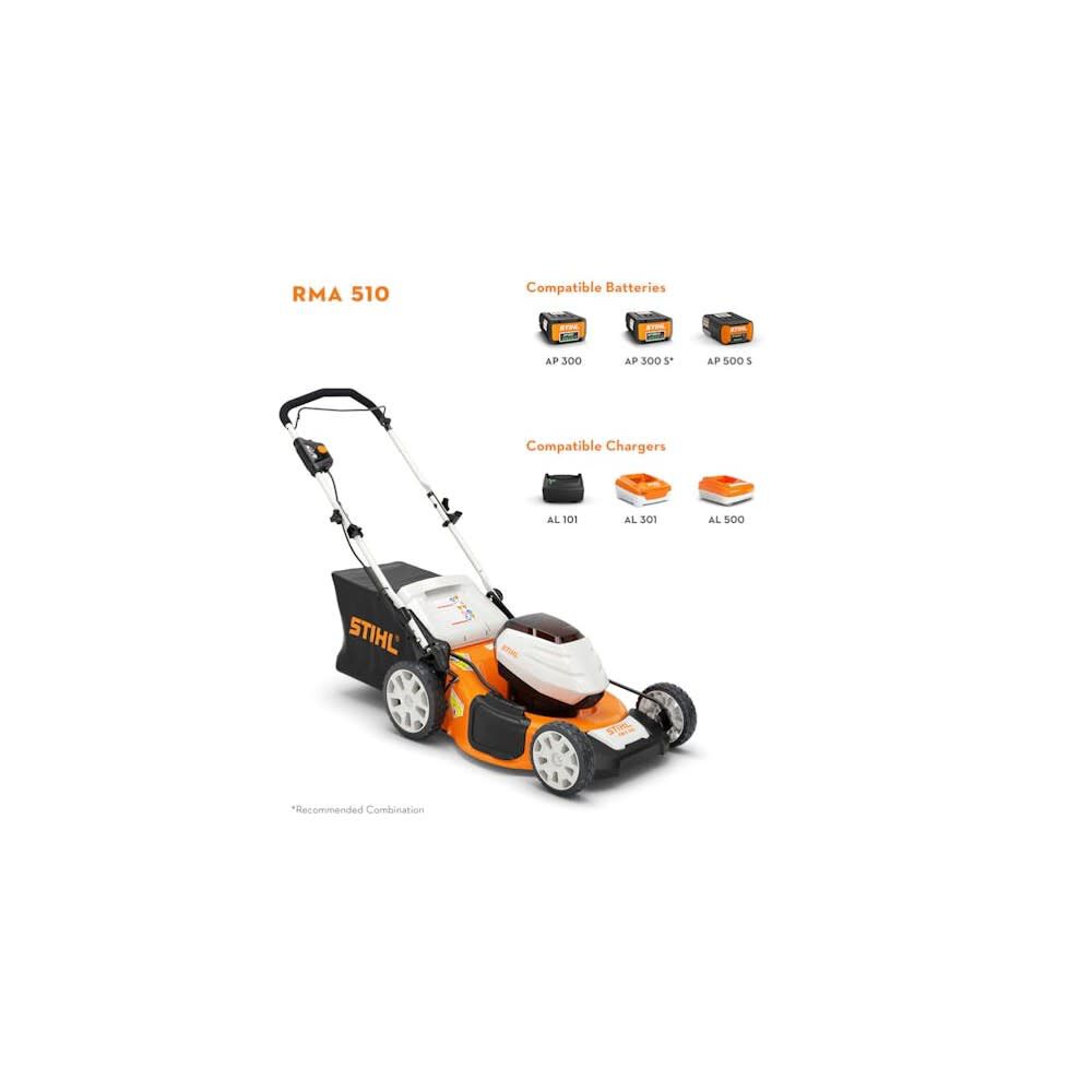 Stihl RMA 510 21 in Lawn Mower with AP300S Battery & AL301 Charger 6372 ...