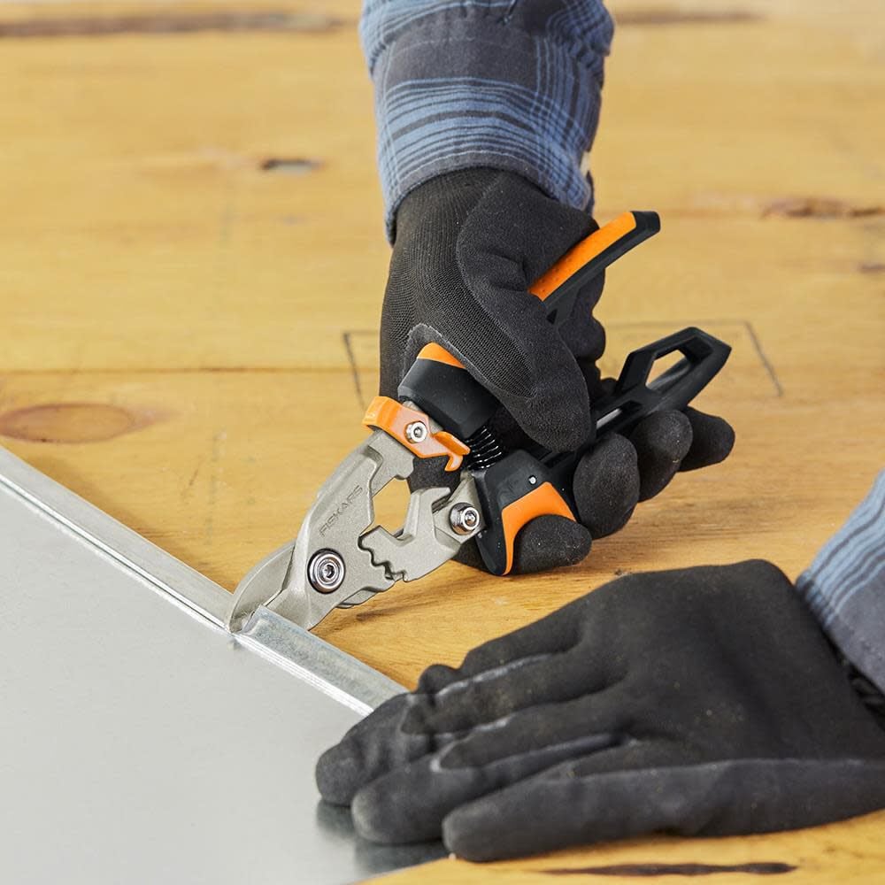 Fiskars PRO PowerGear Aviation Snips (Bulldog Cut) 710650 - Acme Tools