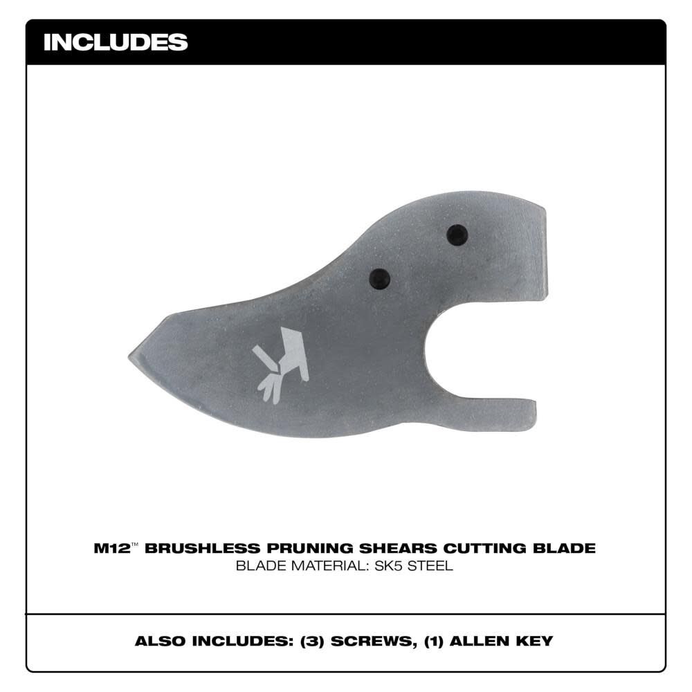Milwaukee M12 Pruning Shears Replacement Blade 48-44-2769 - Acme Tools