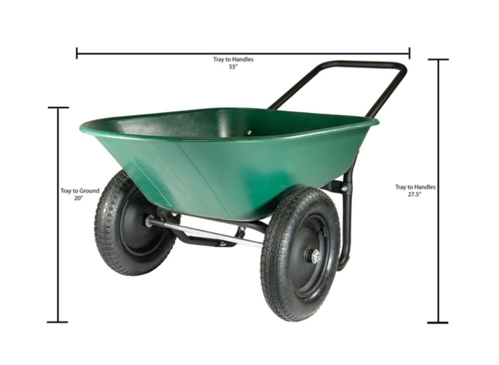 Yard Rover Garden Star Poly Residential Wheelbarrow 5 Cu Ft 70007-MAR ...