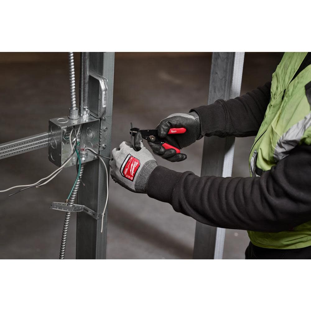 Milwaukee 12-24 AWG Adjustable Compact Wire Stripper & Cutter 48-22 ...