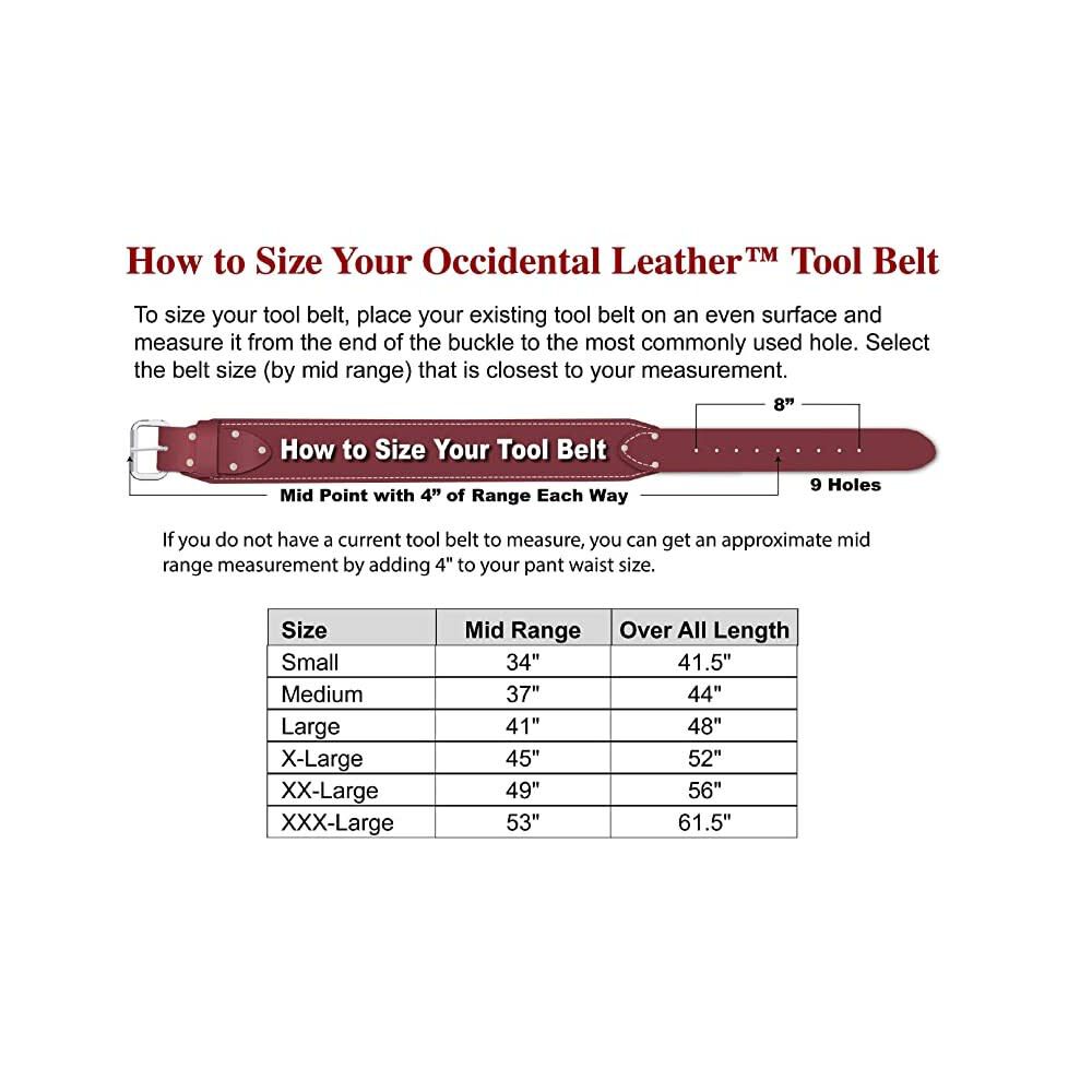 Occidental Leather Stronghold Comfort Belt System 5135O035 - Acme Tools