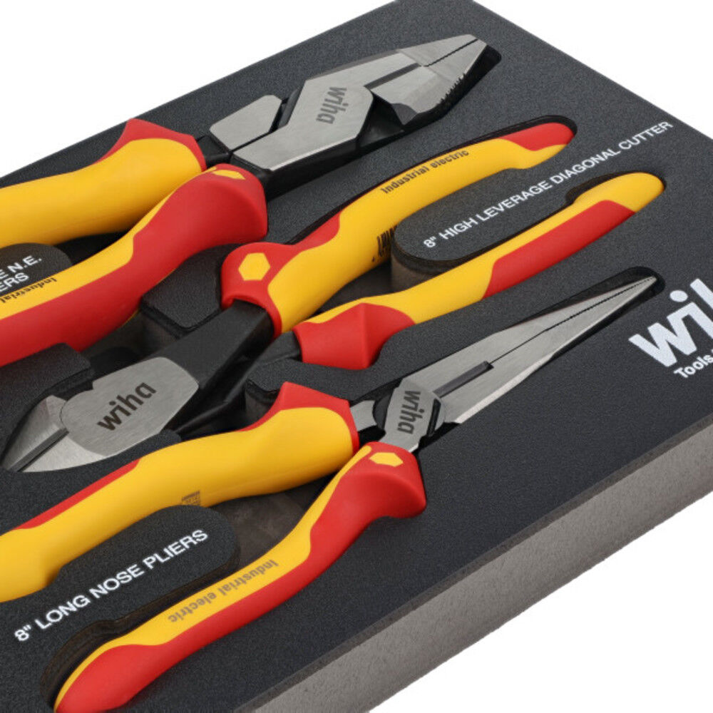 Wiha Insulated Pliers and Cutters Tray Set 3pc 32960 - Acme Tools
