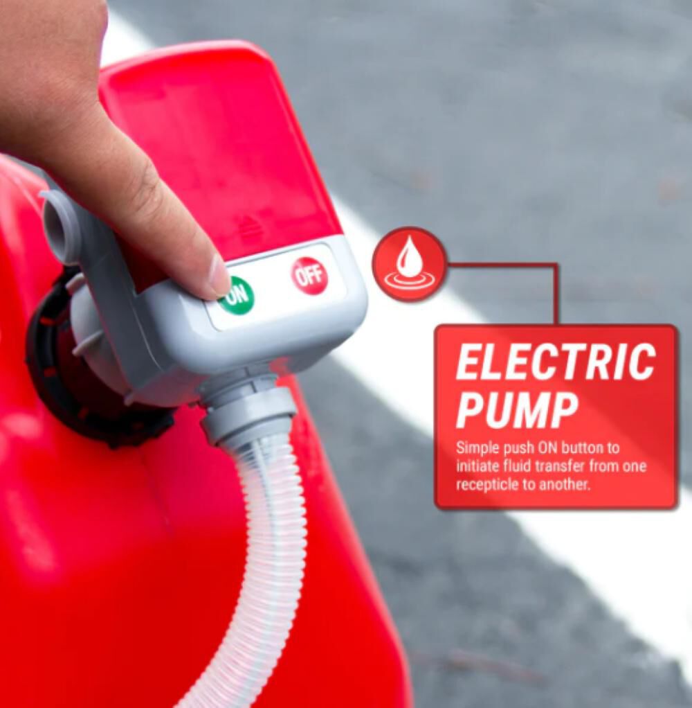 Tera Pump XL Battery Powered Fuel Transfer Pump with Extended Hoses ...