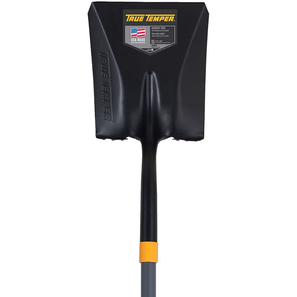 True Temper 57 in. Fiberglass Handle Square Point Shovel 2585500 - Acme ...