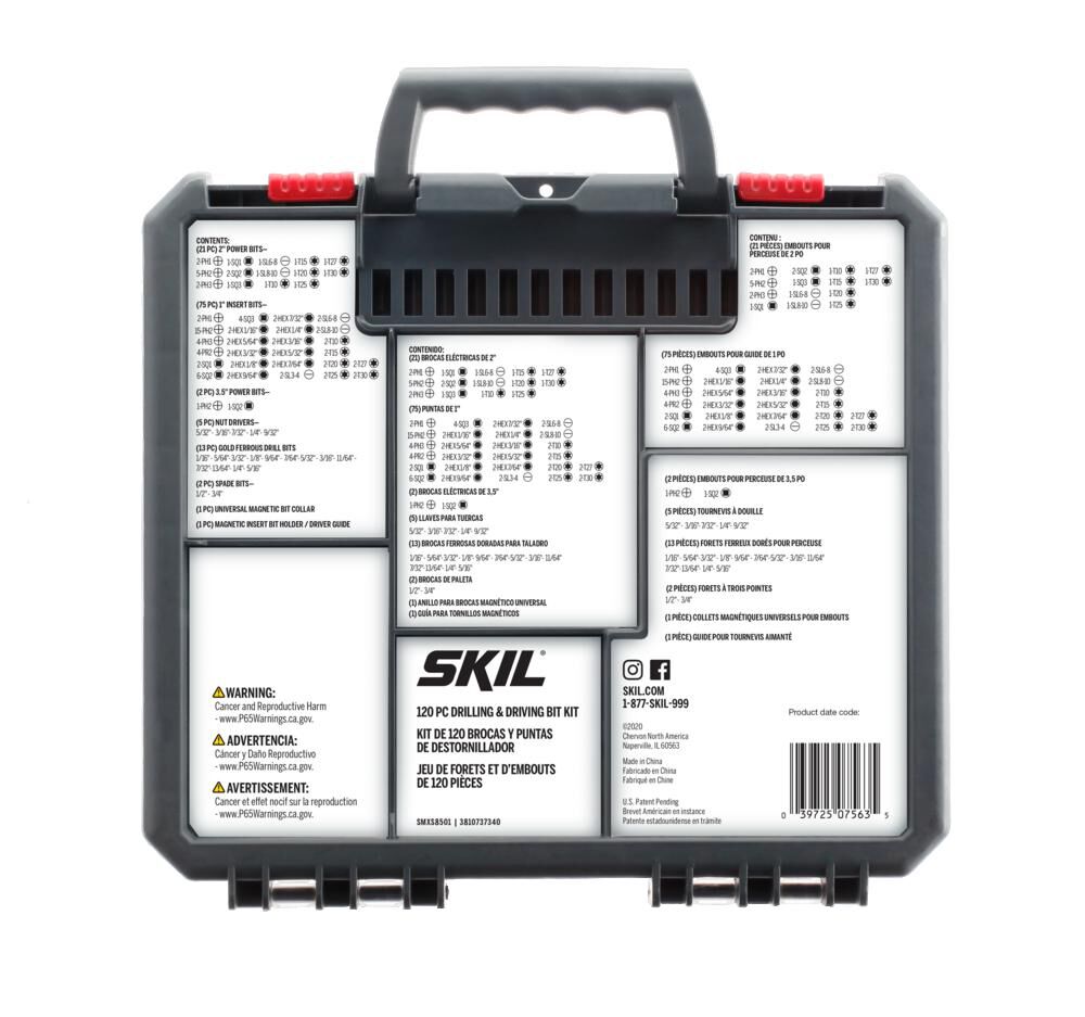 SKIL Drilling and Screw Driving Kit with Bit Grip 120pc SMXS8501 - Acme ...