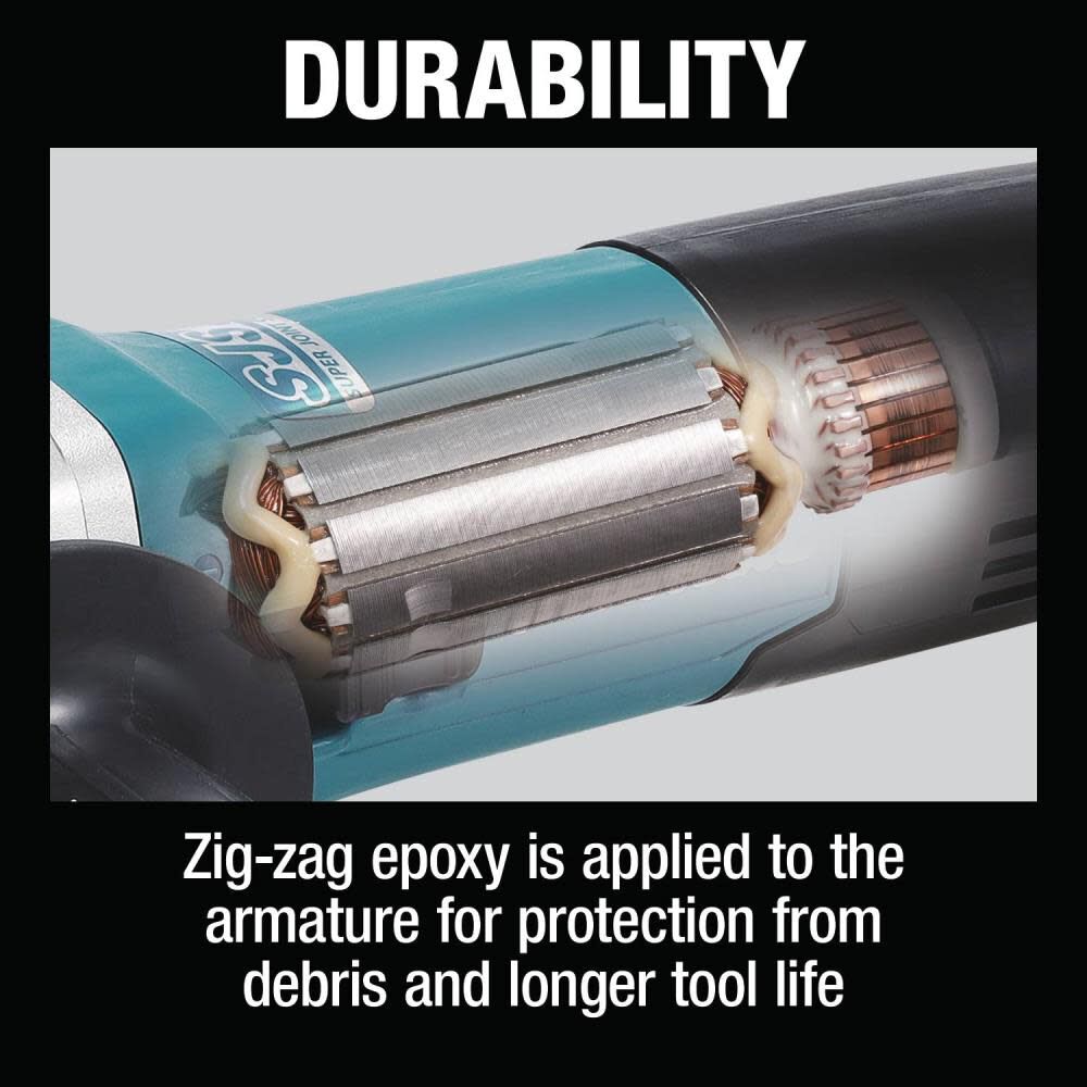 Makita 5 in SJS II High-Power Angle Grinder, Paddle Switch, with Brake GA5093 from Makita - Acme ...