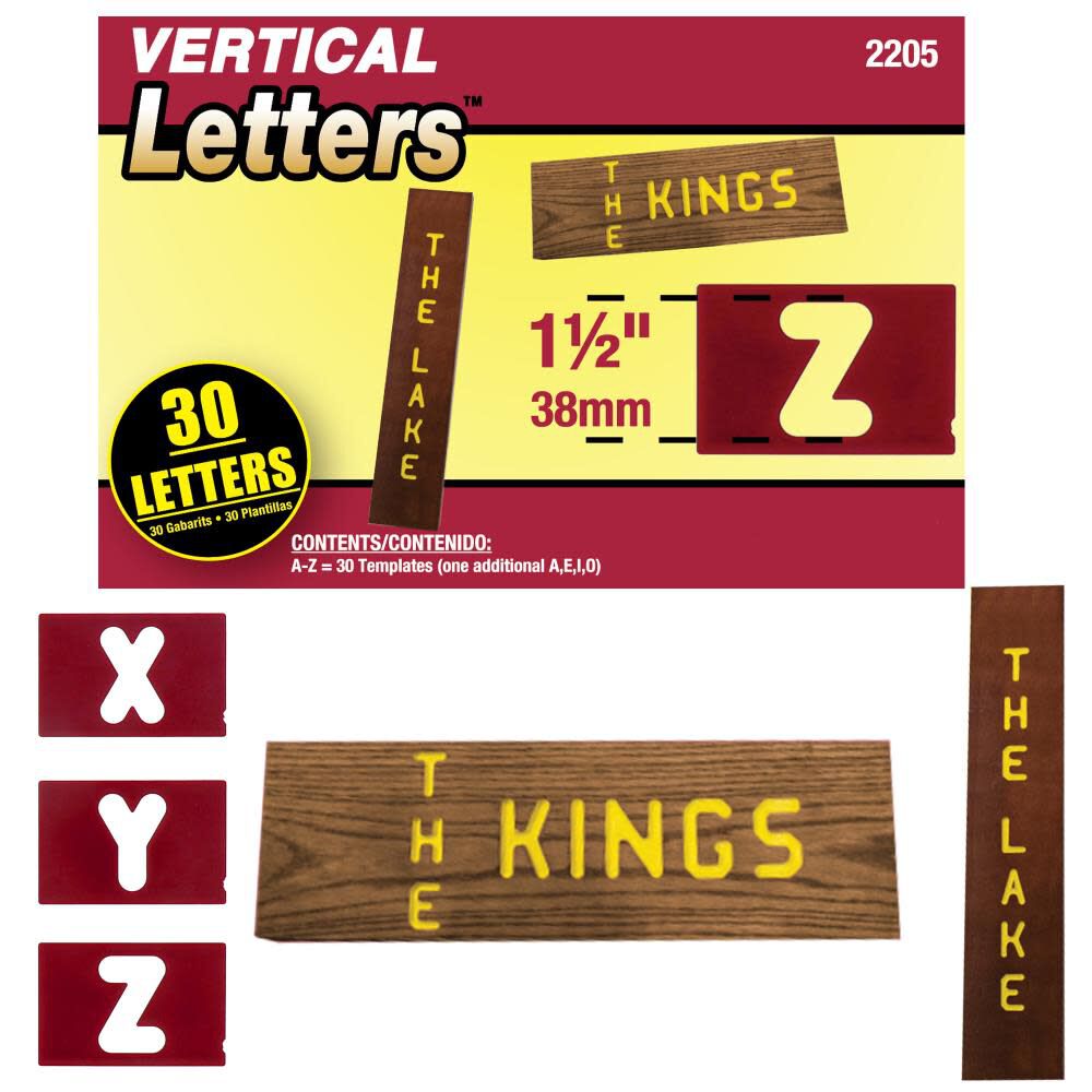 Milescraft Vertical Letters 1.5in 30pc 2205 - Acme Tools
