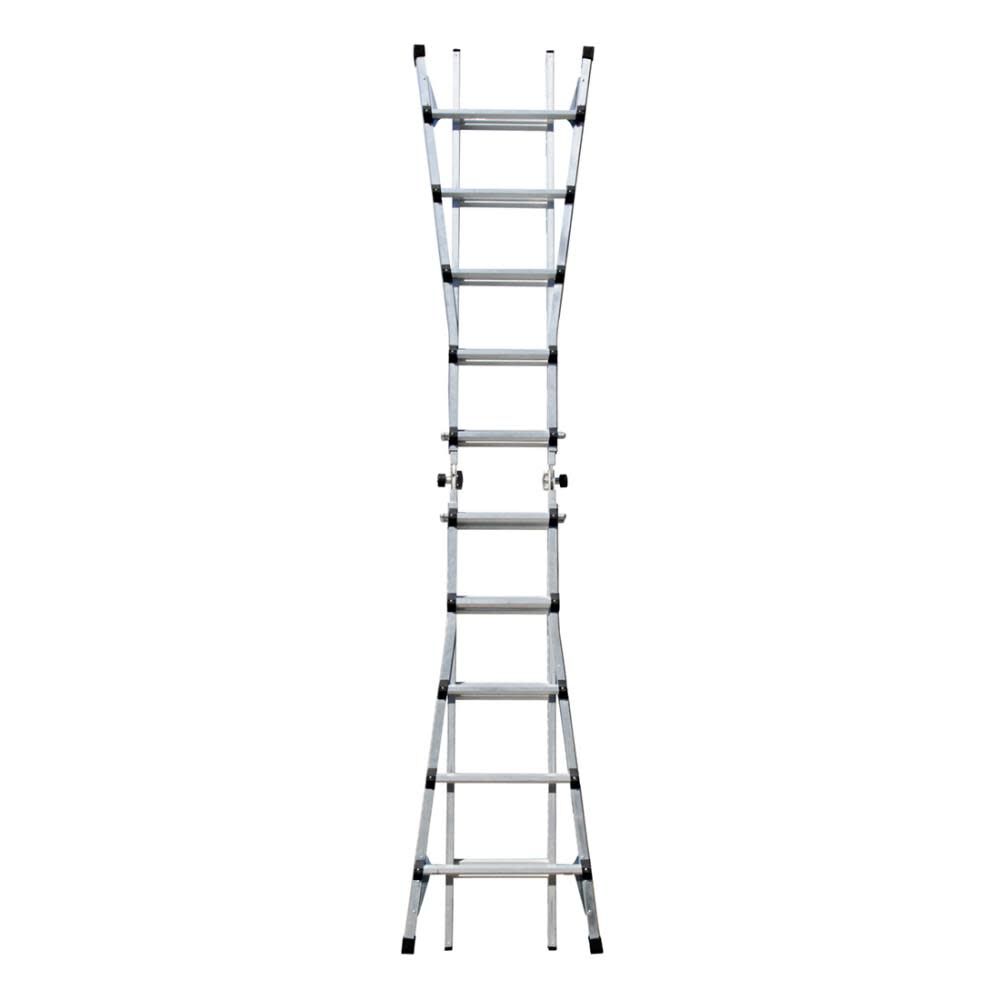 Metaltech 21ft Telescoping Multi-Position Ladder Aluminum Grade 1A E ...