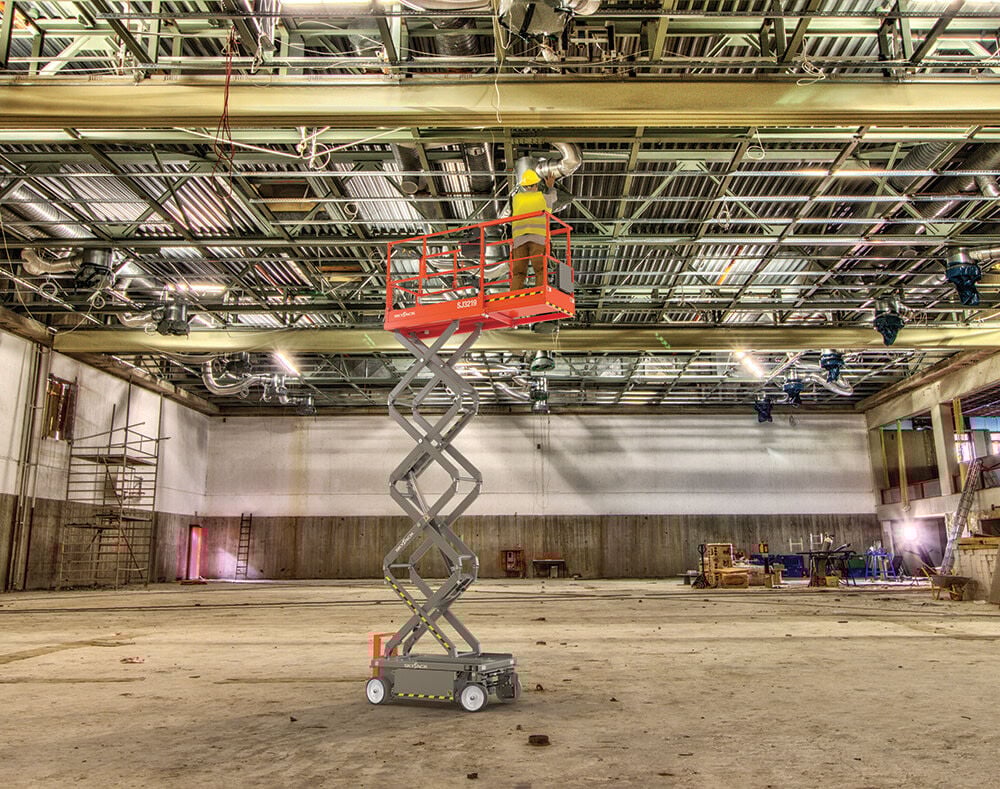 Skyjack Scissor Lift 19' Maximum Platform Height 32" Width Electric SJ3219 from Skyjack - Acme Tools