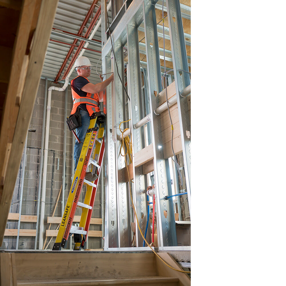 Werner LEANSAFE Type IAA Fiberglass Leaning Ladder L7304W530 - Acme Tools